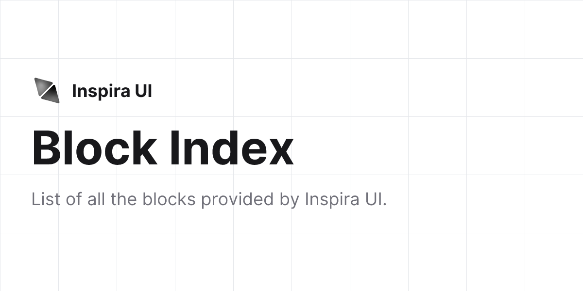 Block Index - Inspira UI
