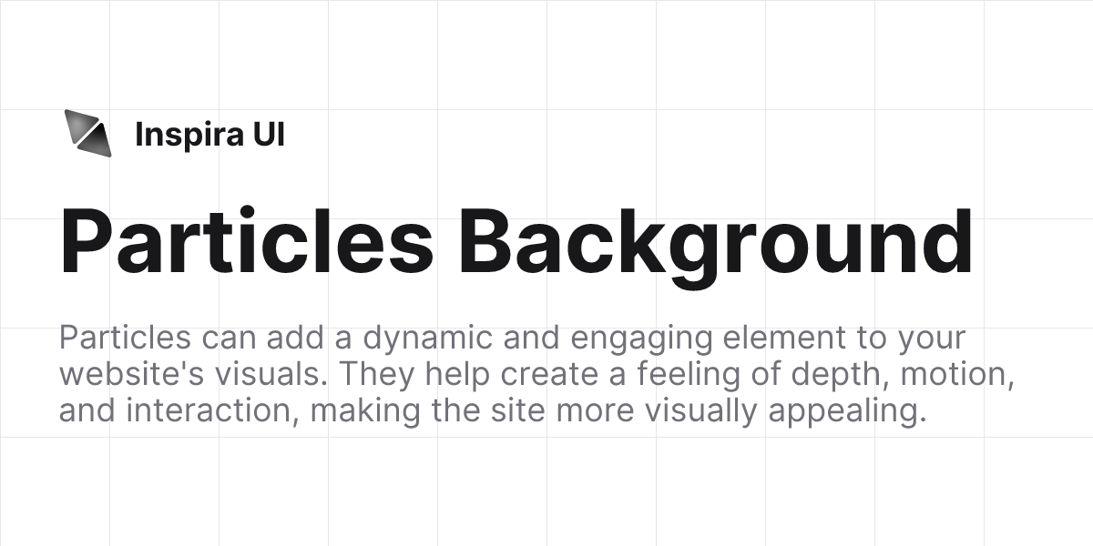 Particles Background - Inspira UI