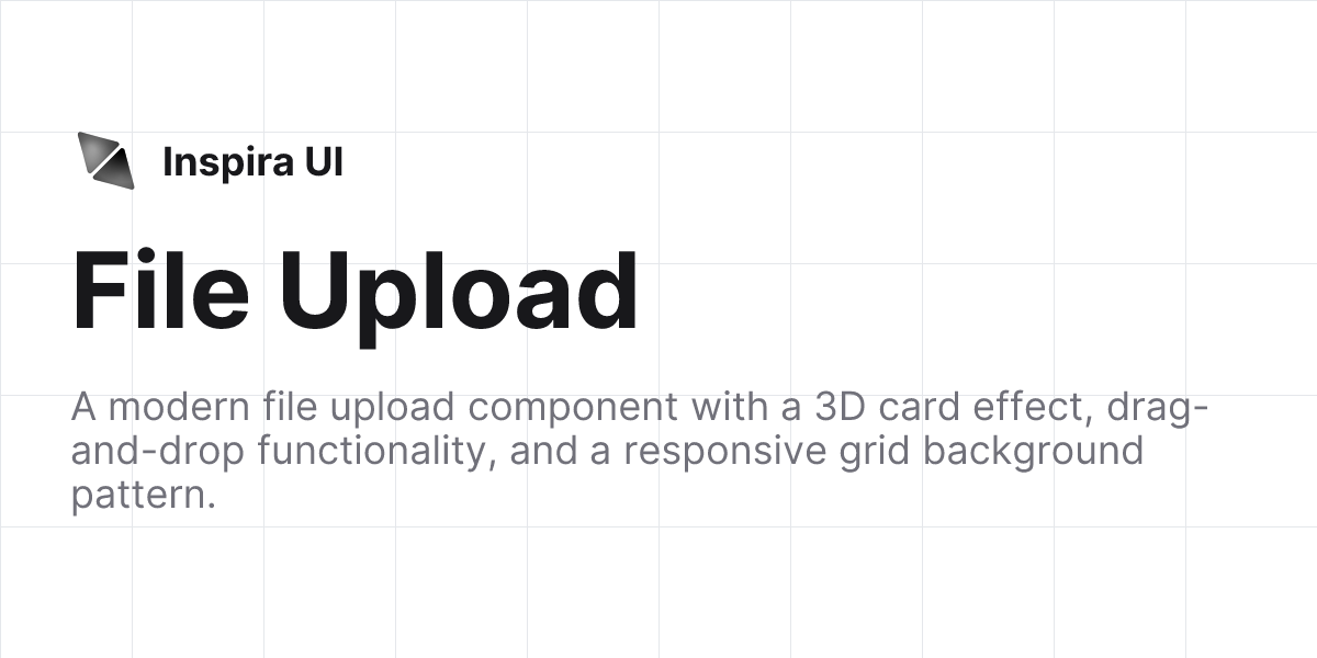 File Upload - Inspira UI