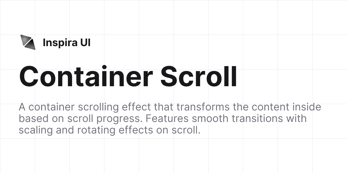 Container Scroll - Inspira UI