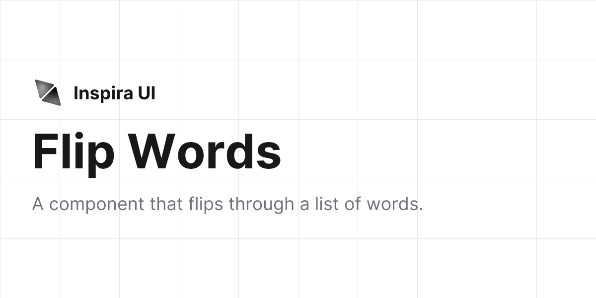 Flip Words - Inspira UI