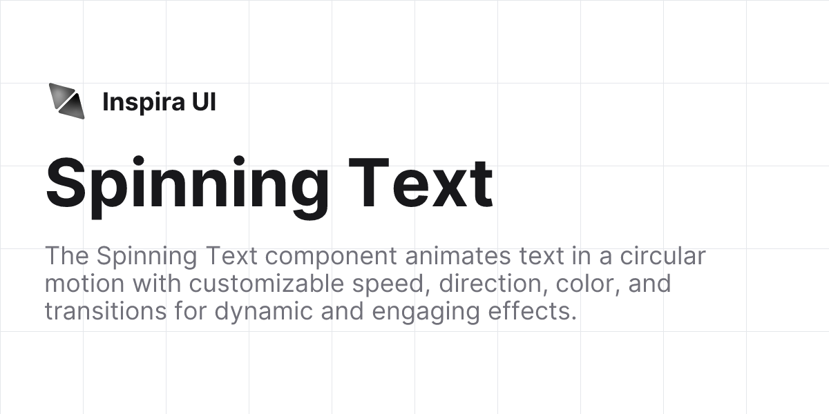 Spinning Text - Inspira UI