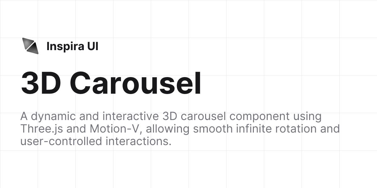 3D Carousel - Inspira UI