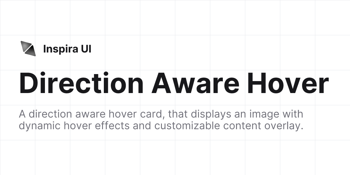 Direction Aware Hover - Inspira UI