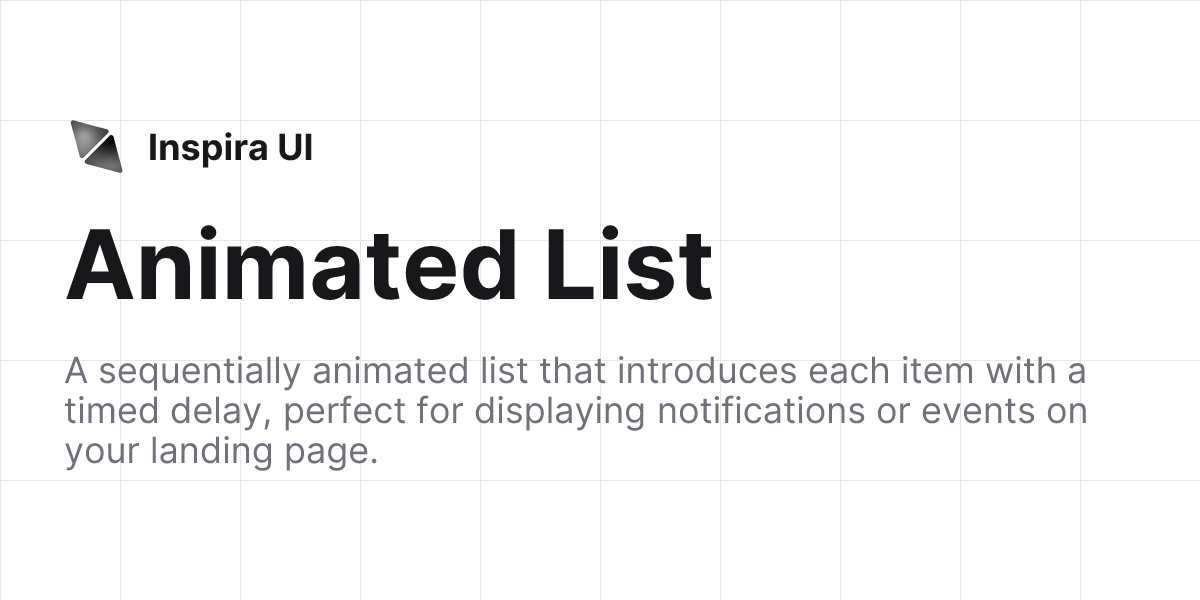 Animated List - Inspira UI
