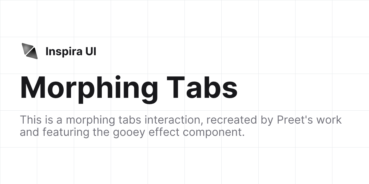 Morphing Tabs - Inspira UI