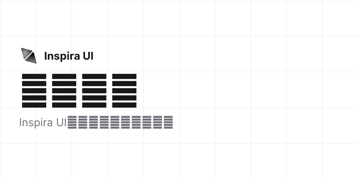 组件索引 - Inspira UI