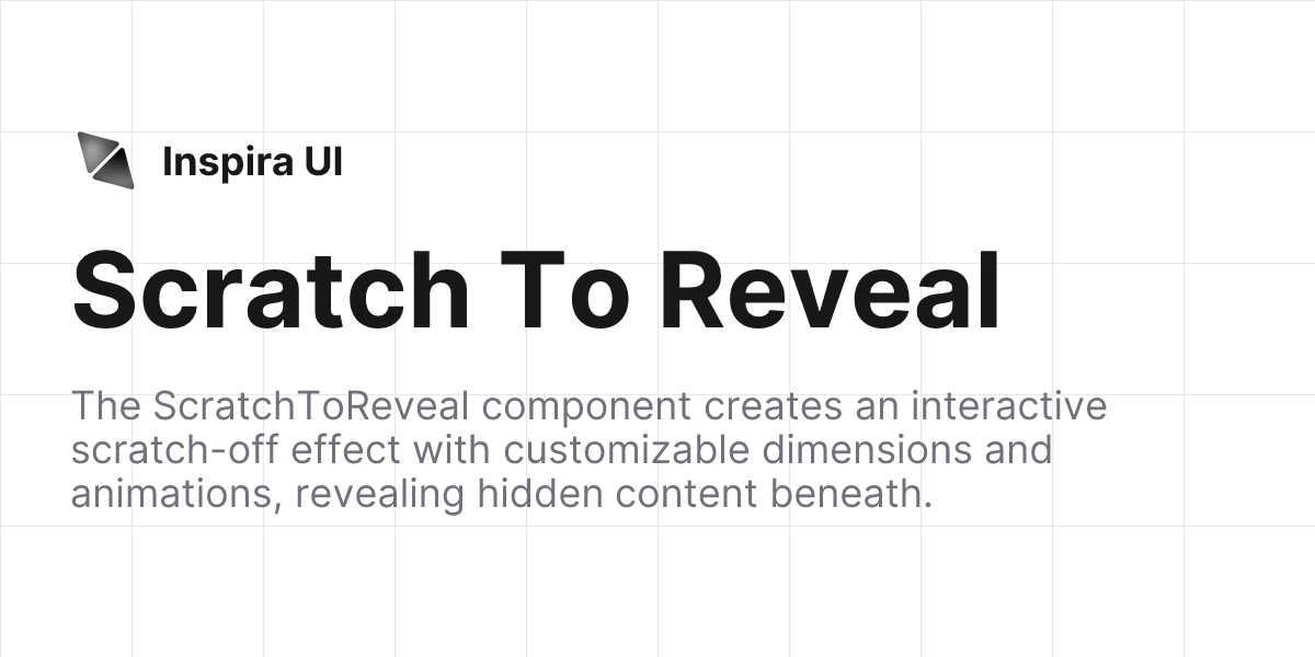 Scratch To Reveal - Inspira UI