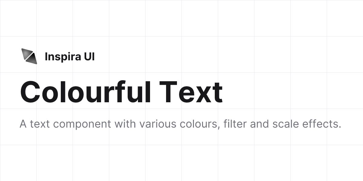 Colourful Text - Inspira UI