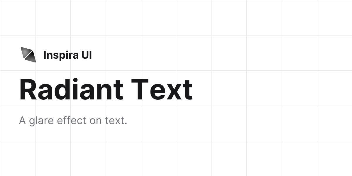 Radiant Text - Inspira UI