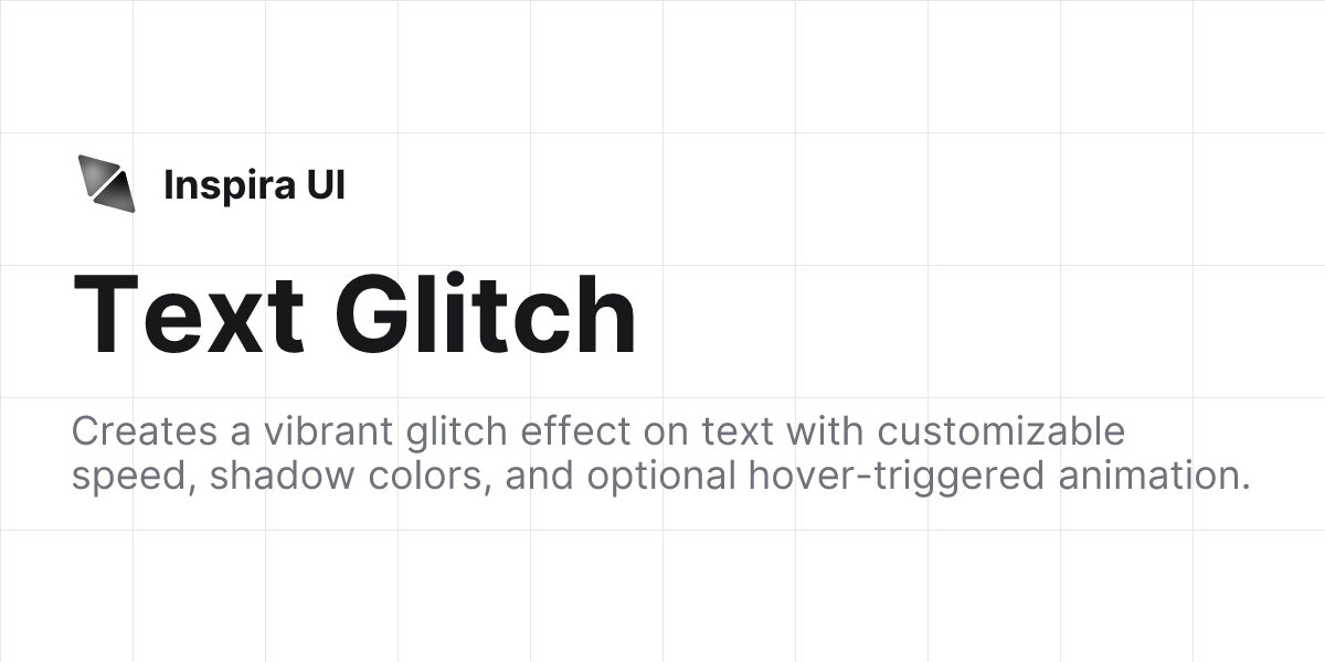 Text Glitch - Inspira UI